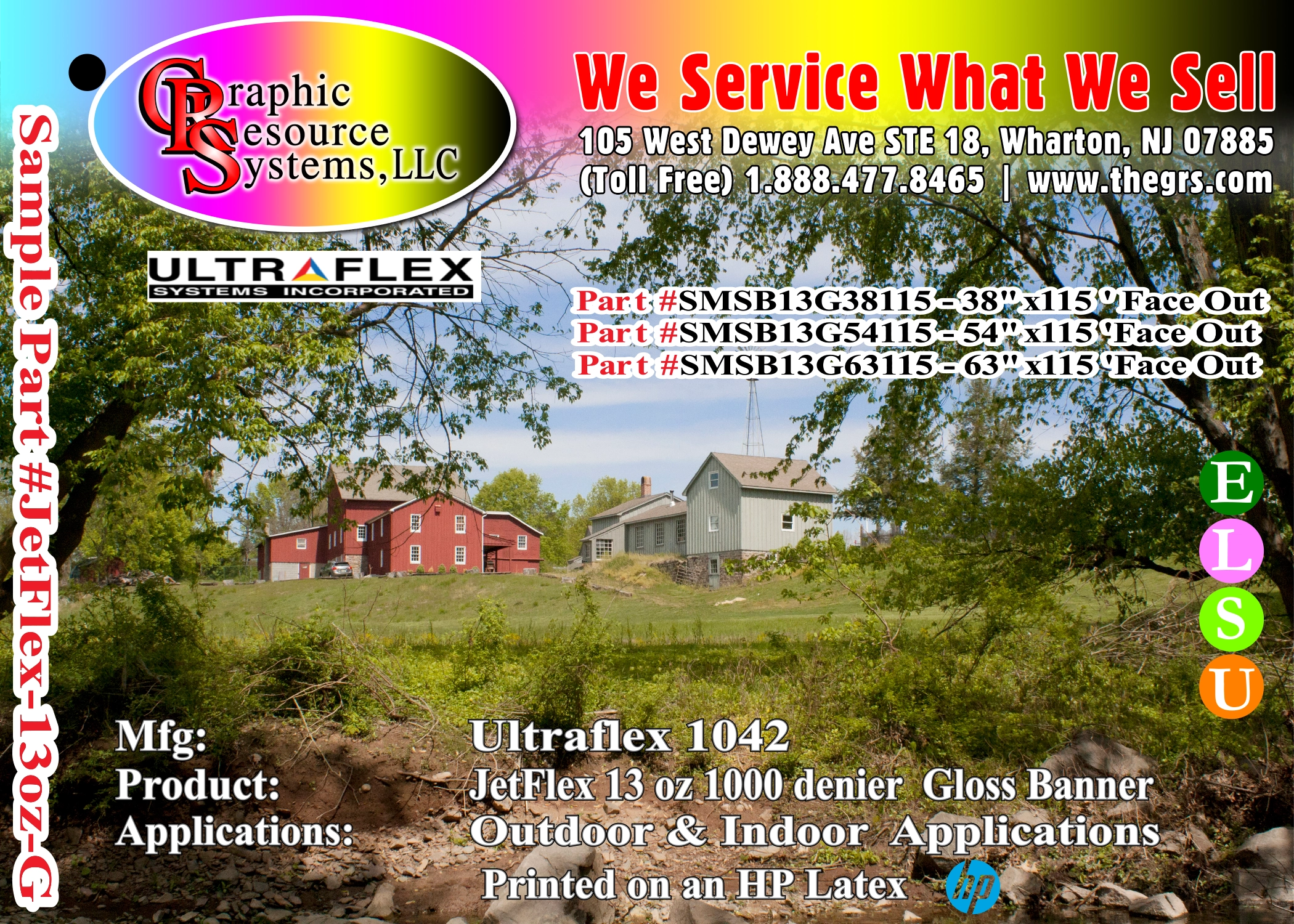 JetFlex 13 oz Gloss Banner - Graphic Resource Systems LLC