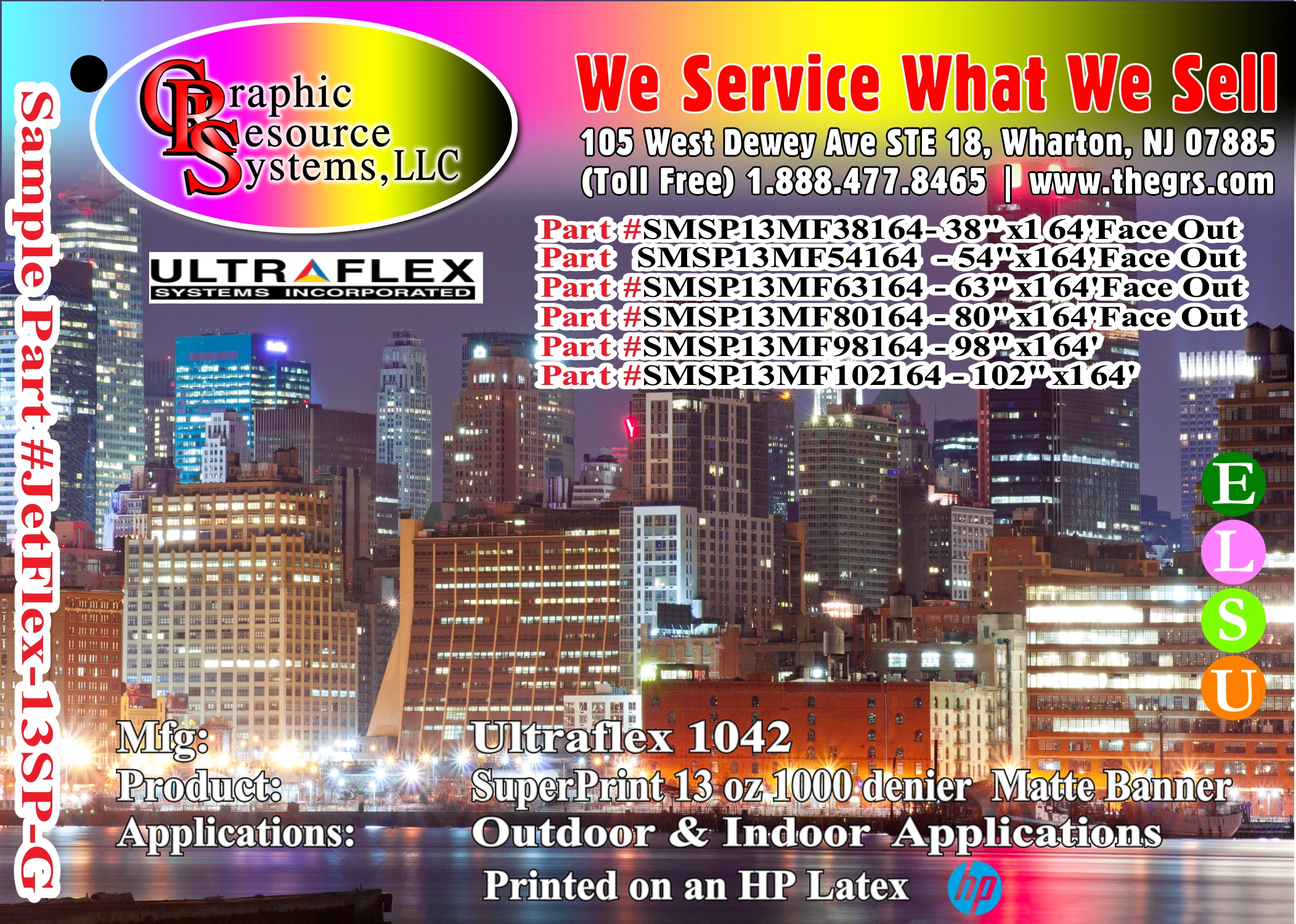 SuperPrint Plus 13oz Matte Banner - Graphic Resource Systems LLC