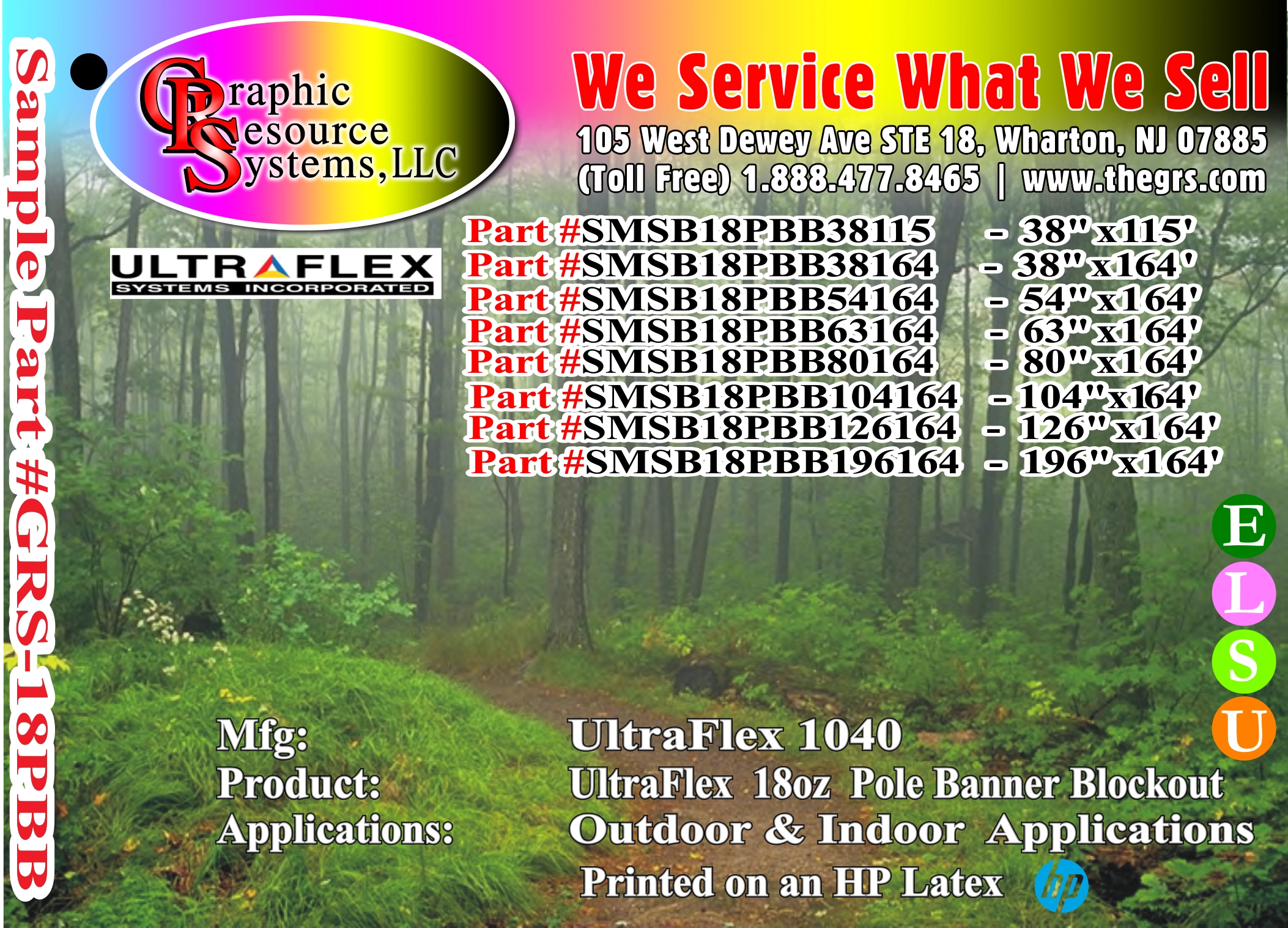 Pole Banner Blockout 18oz - Graphic Resource Systems LLC